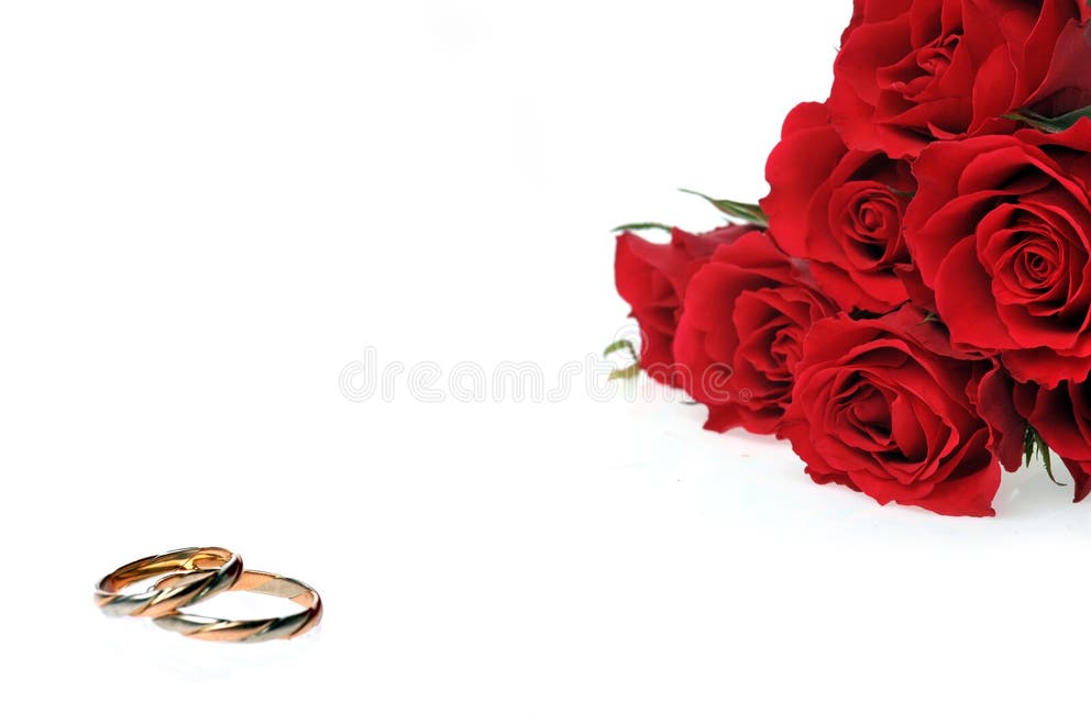 Red roses and ring stock image. Image of petal, flower - 11245477