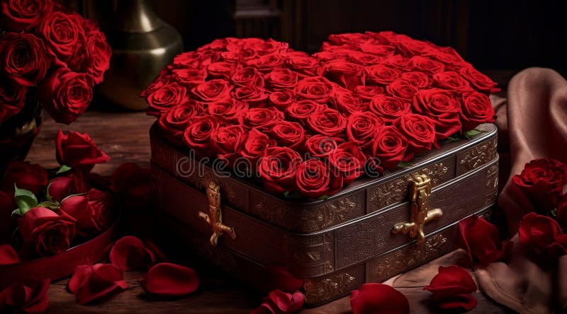 Red Roses: a Symbol of Love Stock Illustration - Illustration of ...
