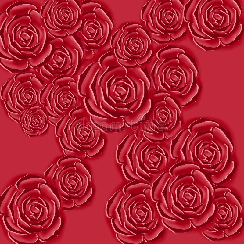 Red roses textile design stock illustration. Illustration of textile ...