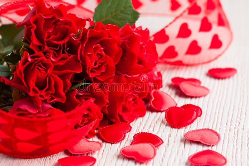 Red Roses for Valentine S Day Stock Image - Image of present ...