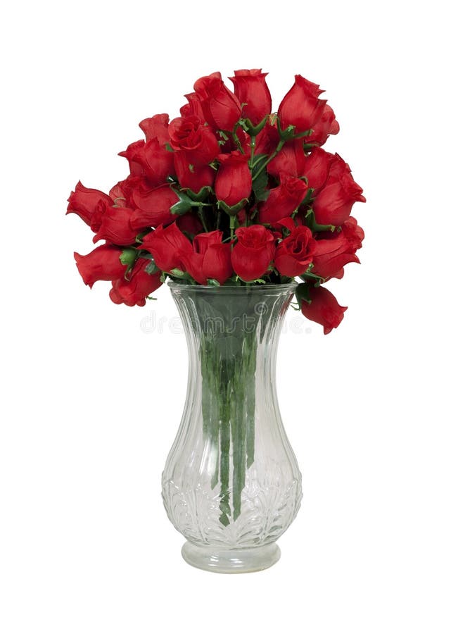 Red Roses in a Vase stock photo. Image of colorful, flower - 15612568
