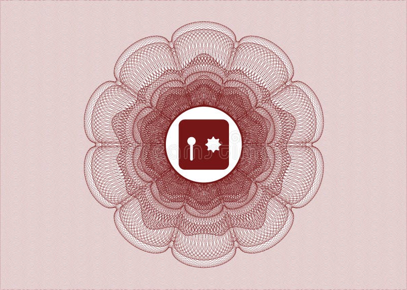 Red Rosette. Linear Illustration Stock Vector - Illustration of code ...