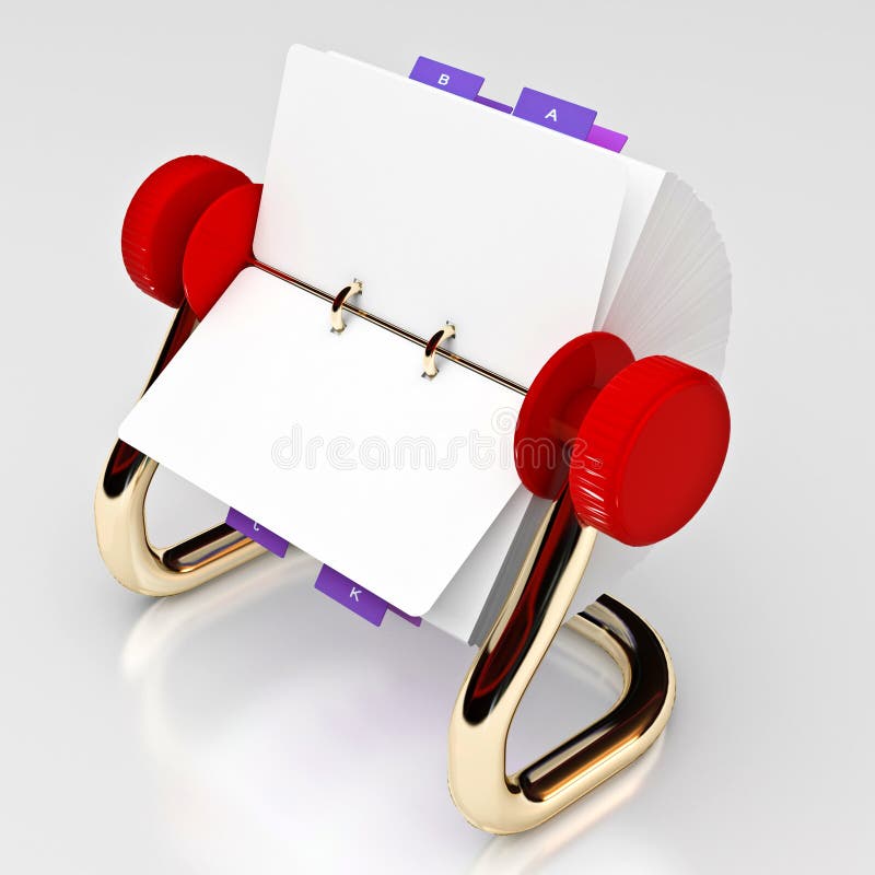Rolodex rotary card file stock illustration. Illustration of supplies ...