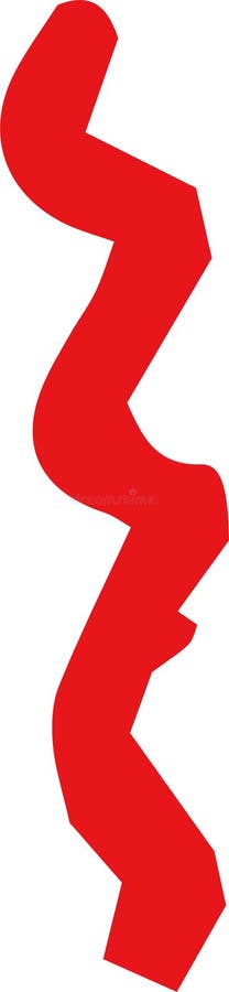 Red Rough Lines Written with a Brush Stock Vector - Illustration of ...