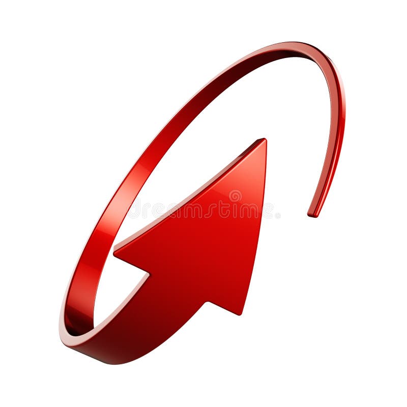 Red round arrow stock illustration. Illustration of abstract - 36025790