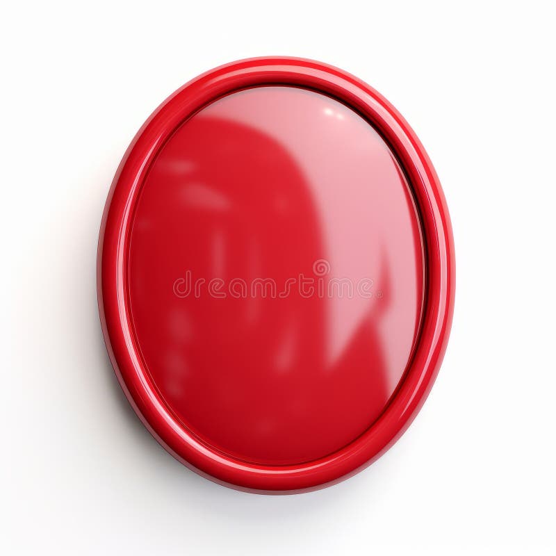 Red Round Button with White Background for Hard Surface Modeling in ...