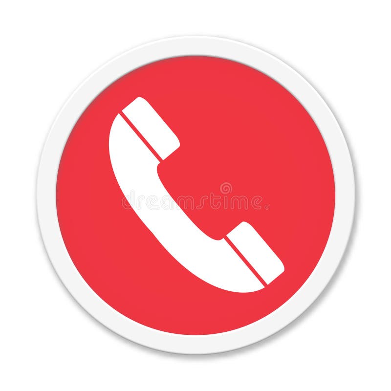 Telephone Hotline Icon in Circle Stock Illustration - Illustration of ...