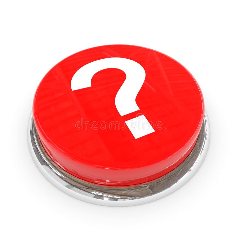 Red Round Button with White Question Mark. Stock Illustration ...
