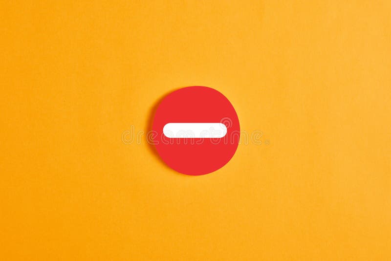 Red Round Circle with a Minus Button or Icon Stock Photo - Image of ...