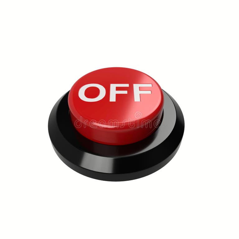Round 3D OFF button stock illustration. Illustration of push - 142903287