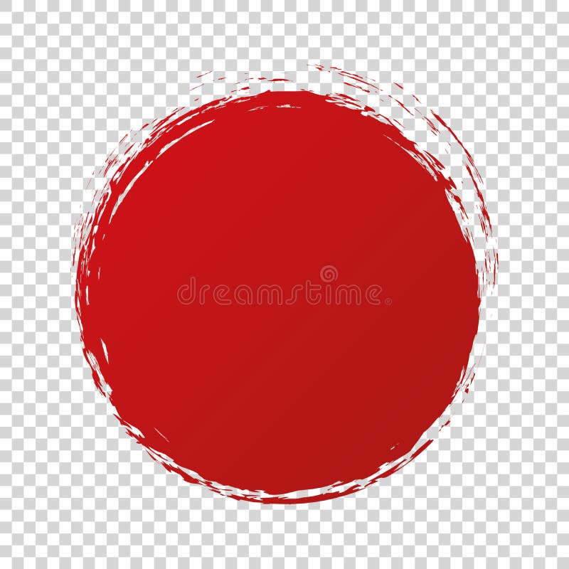 Red Round Frame Banner Isolated on Transparent Background Stock Vector ...