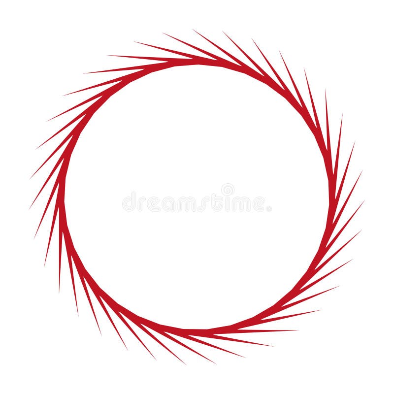 Red Round Frame Banner on White Background Stock Vector - Illustration ...