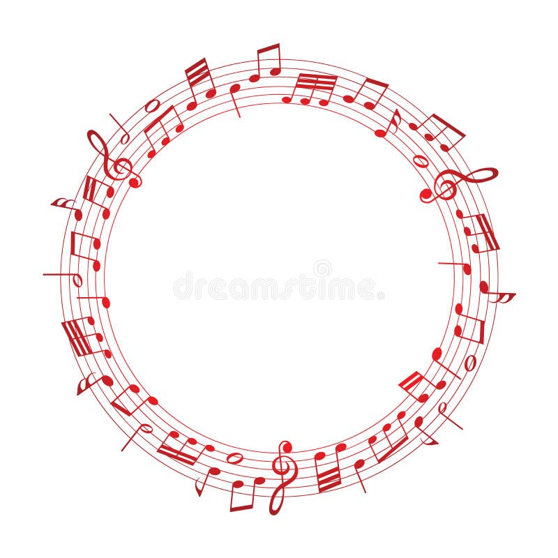 Red Round Frame on Transparent Background Stock Vector - Illustration ...