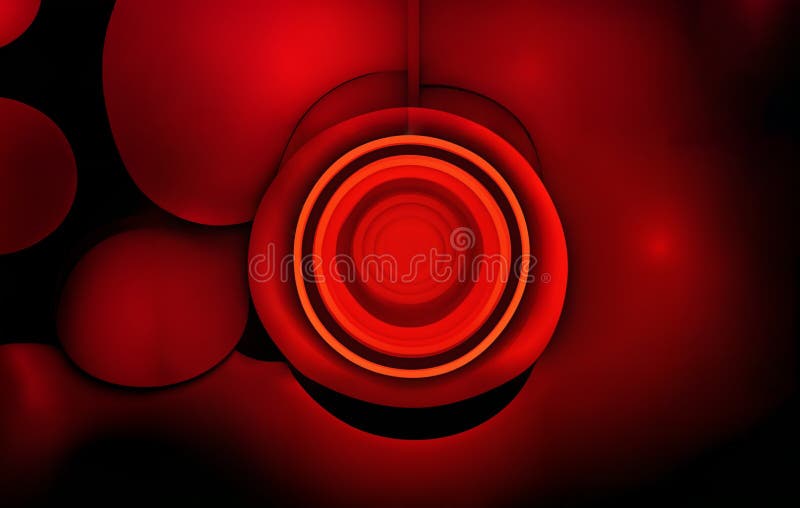Red Round Geometric Background Stock Illustration - Illustration of ...