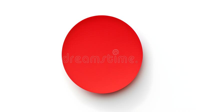 Red Round Paper Note on a White Background. Brainstorming Template with ...