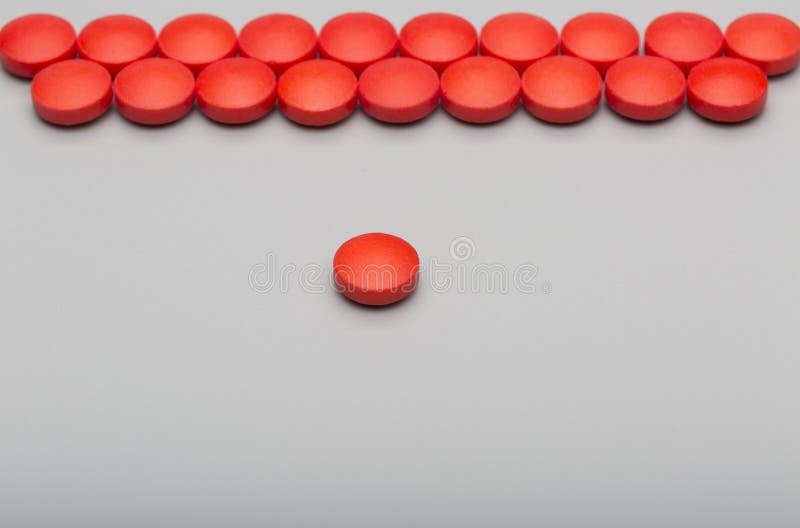 Red round pills stock image. Image of dosage, healthy - 66777543