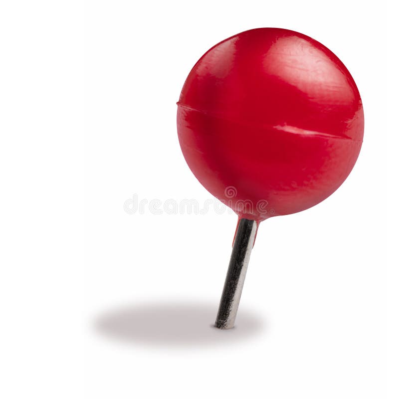 Red Round Pin Closeup stock photo. Image of plastic, board - 66627170