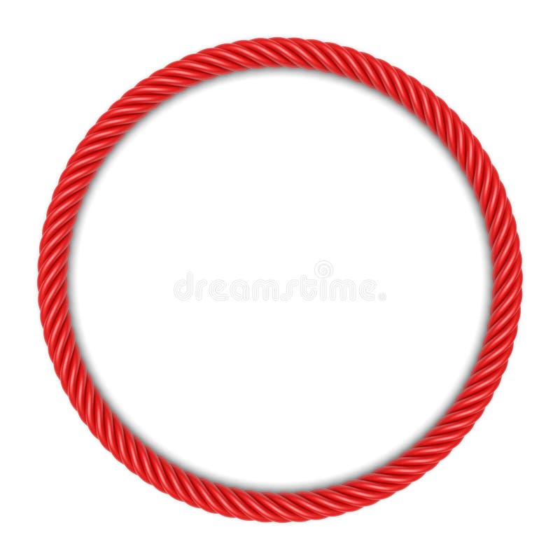 Red round rope frame stock illustration. Illustration of shape - 78940959