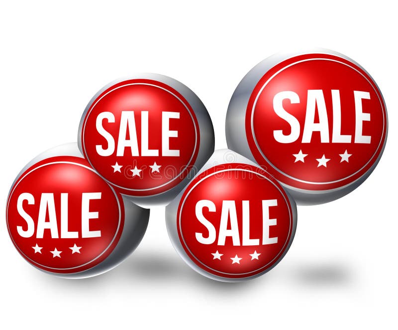 Red Round Sale stock illustration. Illustration of exclamation - 42366468