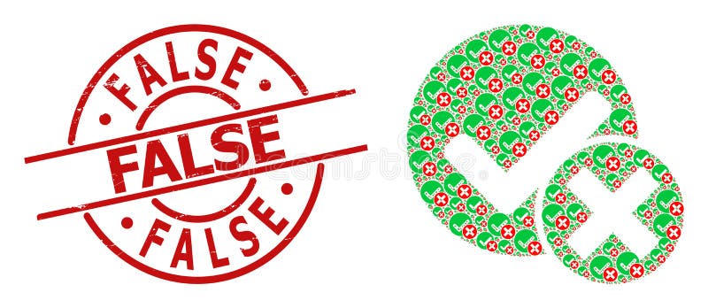 False Positive Icon Spiral Spin Collage Stock Vector - Illustration of ...