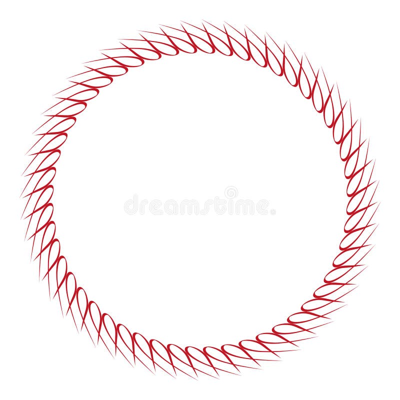 Red Round Vector Frame - Circle Banner on White Background Stock Vector ...