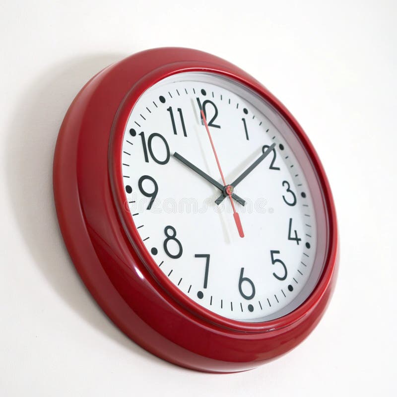 Classic Red Round Wall Clock Stock Illustrations – 802 Classic Red ...