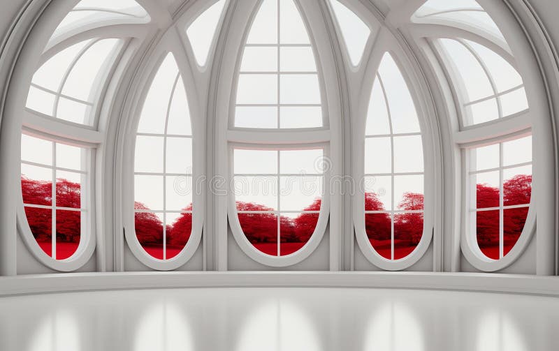 Round Windows with Stone Edging. Ancient Oriental Style in Architecture ...