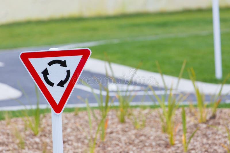 243 Isolated Roundabout Road Sign Stock Photos - Free & Royalty-Free ...