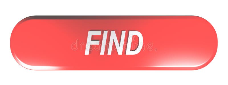 Red Rounded Rectangle Push Button FIND - 3D Rendering Stock ...