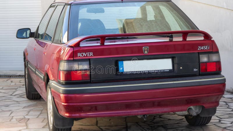 Red Rover 214 Sei is Parked on a Stone Driveway, Back Shot Stock Video ...