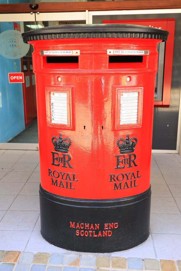 Red Royal Mail Post Office in Gibraltar Editorial Photo - Image of iron ...