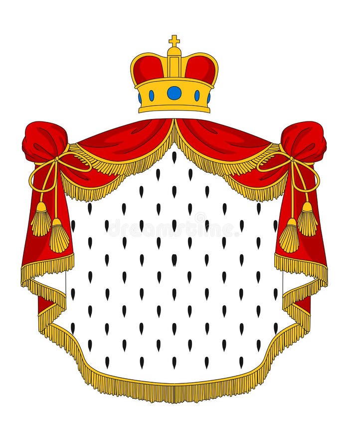 Red royal mantle stock vector. Illustration of insignia - 35283090