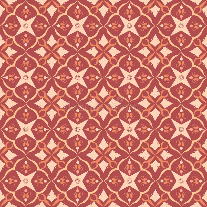 Red Royal Pattern. Seamless Vector Background Stock Illustration ...
