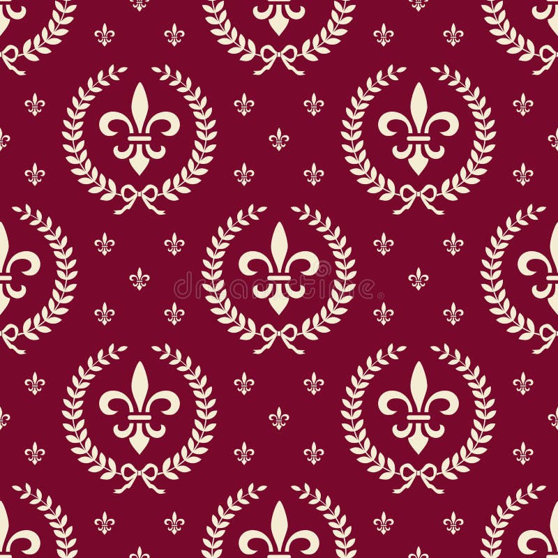 Red Royal Seamless Textile Pattern Stock Vector - Illustration of ...