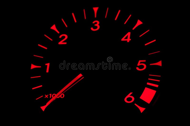 Red RPM Dial stock photo. Image of night, wheel, instrument - 21984864