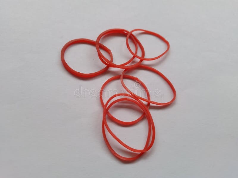 Red Rubber Band Collection Photo. Download Image Stock Photo - Image of ...