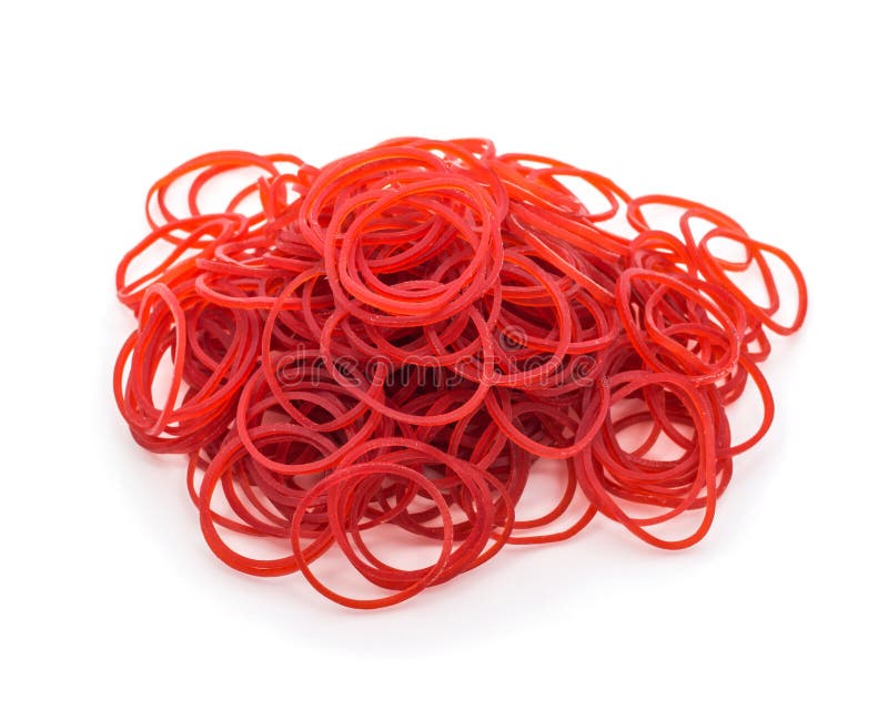 Red rubber band stock photo. Image of studio, rubberbands - 30837678