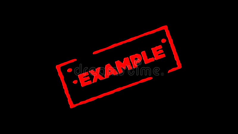 Red Rubber Ink Stamp Example Signed Zoom in and Zoom Out with Alpha ...