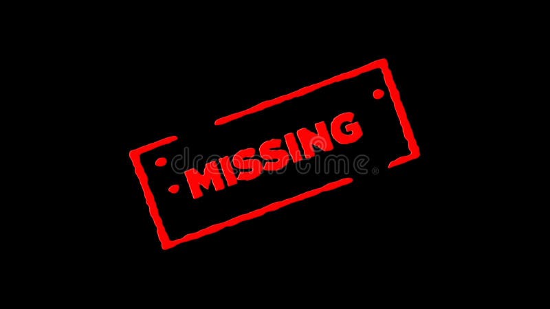 Red Rubber Ink Stamp Missing Signed Zoom in and Zoom Out with Alpha ...