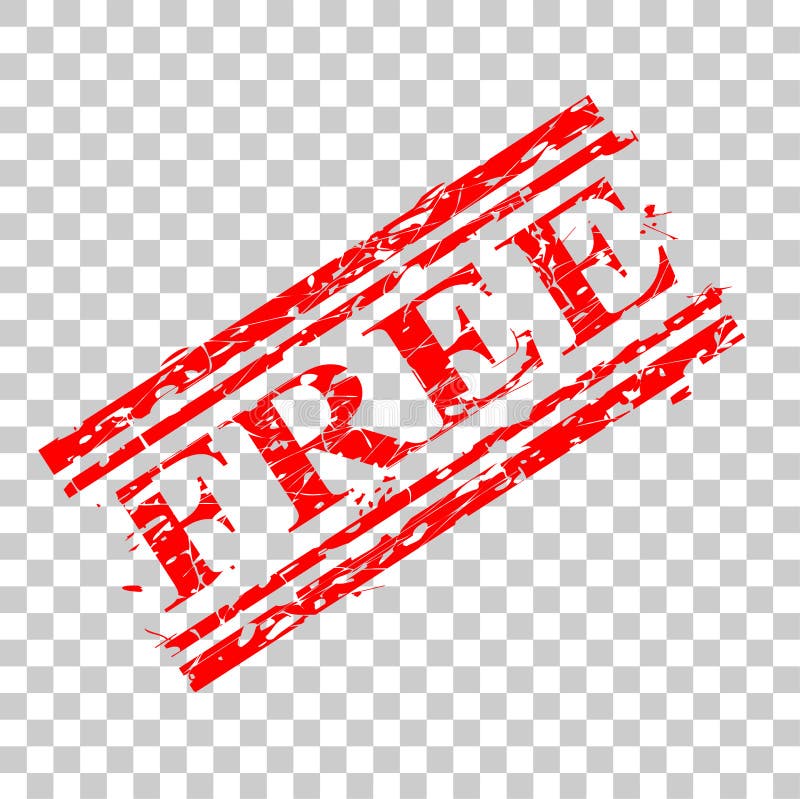 Blank Rectangle Red Rubber Stamp Template Blank at Transparent Effect ...