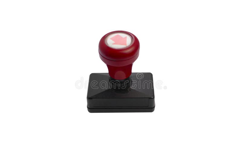 Red Rubber Stamp Isolated on White Background Stock Photo - Image of ...