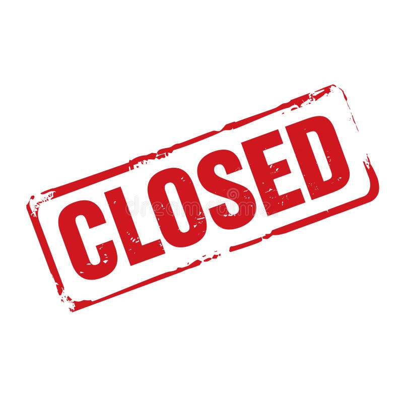 Red Stamp and Text CLOSED. Vector Illustration Stock Illustration ...