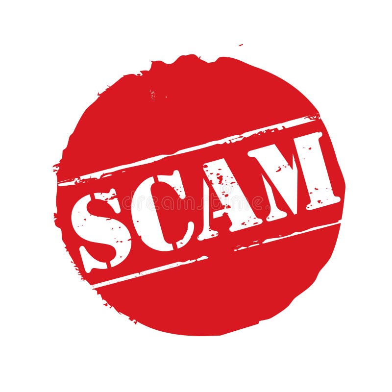 Red Stamp and Text Scam. Vector Illustration Stock Vector ...