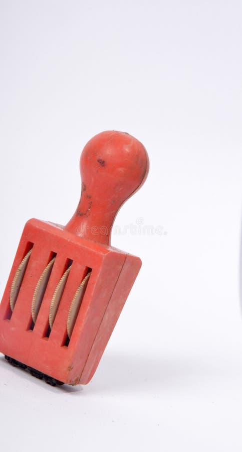 Red Rubber Stamp on White Background Stock Photo - Image of office ...