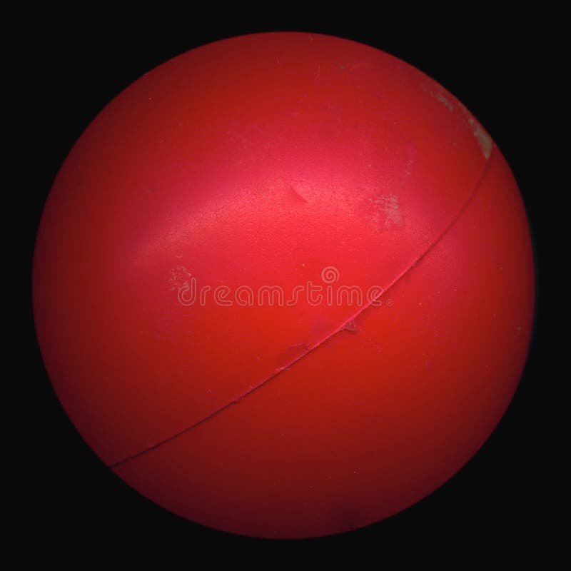 Red Rubber Toy Ball on Black Field Stock Photo - Image of child ...