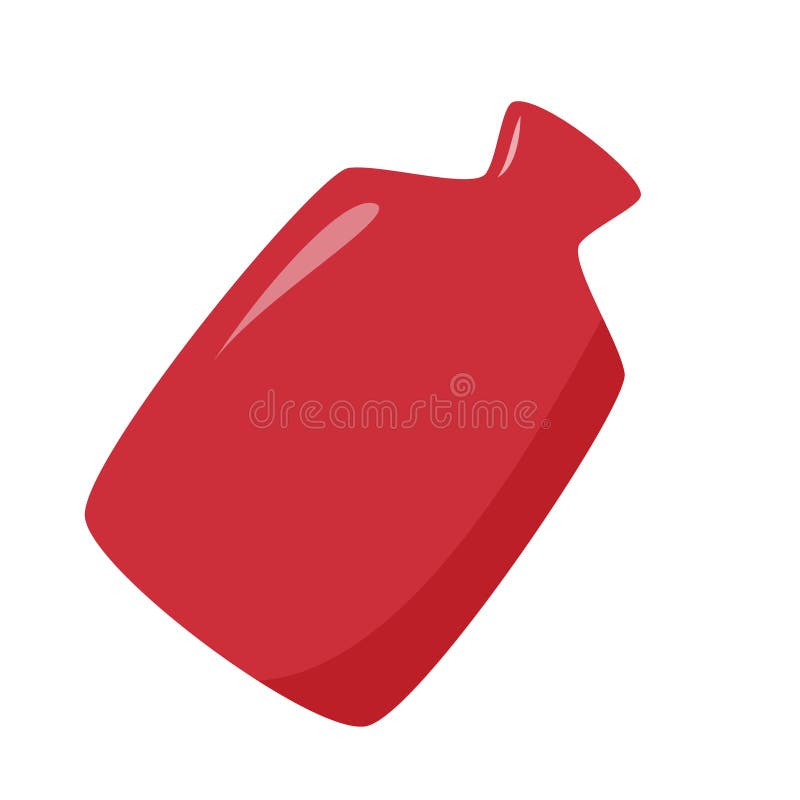 Red Rubber Warmer on White Background. Simple Vector Illustration ...