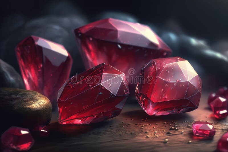 Red rubies. AI generative stock photo. Image of presentation - 271997630