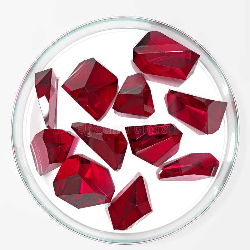 Red Rubies on a White Background Stock Illustration - Illustration of ...