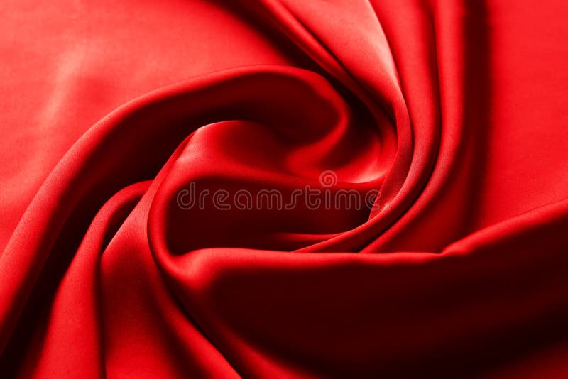 Red Ruby Color Silk Fabric Background, Top View Stock Photo - Image of ...