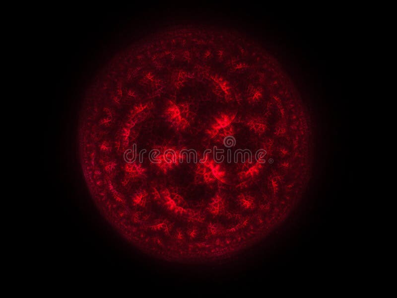 Red Ruby Fractal Globe Abstract Background Stock Illustration ...